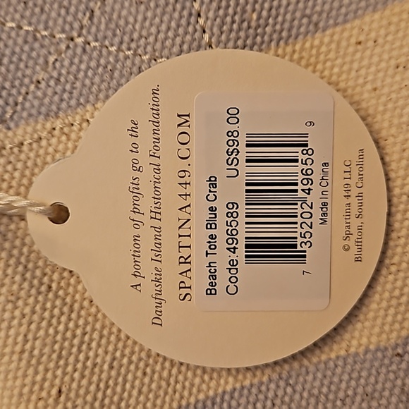Spartina 449 | Bags | Spartina 449 Blue Crab Beach Tote New | Poshmark